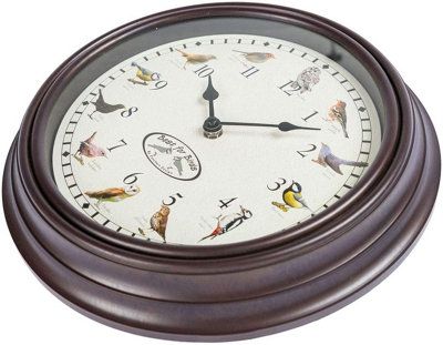 Homescapes Singing Bird Song Quartz Wall Clock