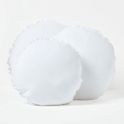 Homescapes Super Microfibre Round Shaped Cushion Pad - Cushion Filler ...