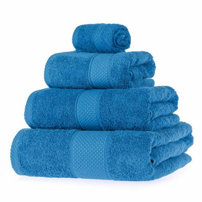 Homescapes Turkish Cotton Cobalt Blue Bath Towels Set
