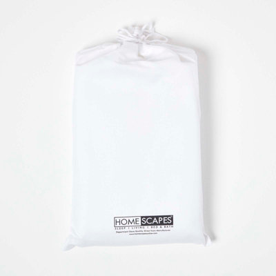 Homescapes White Linen Fitted Cot Sheet 60 x 120 cm, Pack of 2
