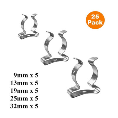 HomeSmart 25 Pack Tool Spring Terry Clips, Wall Mounted Easy Fitting ...