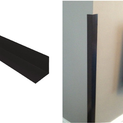 HomeSmart Black Plastic Corner Protection Angle 50mm x 50mm x 1 Metre ...