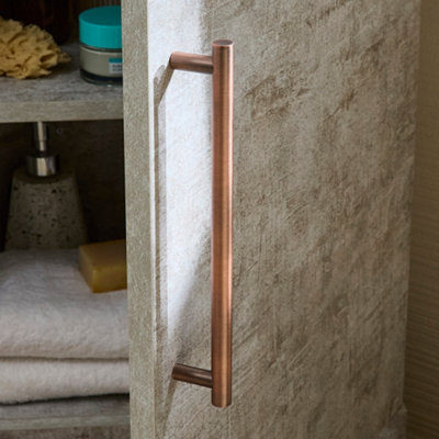 HomeStyleStore 450mm Concrete Grey Floorstanding Corner Bathroom Vanity ...