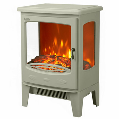 HomeStyleStore 548mm x 390mm Sage Leaf Green Electric Stove with Built ...