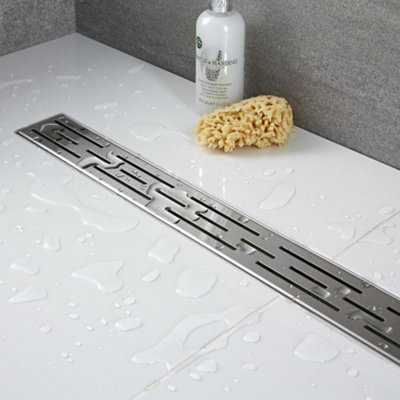 HomeStyleStore 800mm Chrome Floating Glass Walk In Wet Room Shower ...
