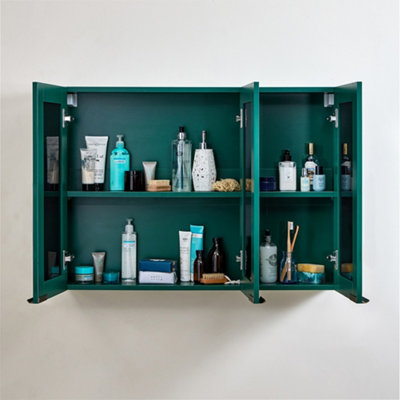 HomeStyleStore 900 x 650mm Dark Green Wall Mounted Mirrored Door ...