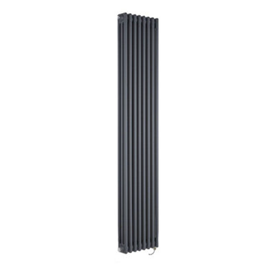 HomeStyleStore Anthracite 1800mm x 380mm Cast Iron Style Vertical 3 ...