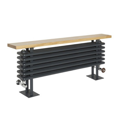 HomeStyleStore Anthracite Cast Iron Style Horizontal Column Radiator ...