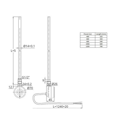 HomeStyleStore Anthracite Double Flat Panel WiFi Electric Horizontal ...