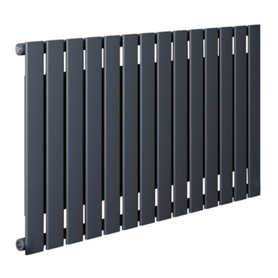 HomeStyleStore Anthracite Single Flat Panel Vertical Convector Radiator ...