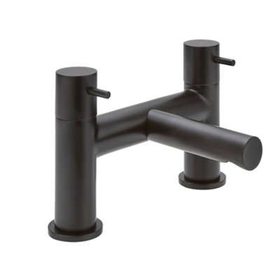 HomeStyleStore Black Bathroom Bath Filler Tap Lever Handles