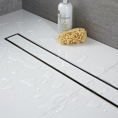 HomeStyleStore Black Corner Walk In Wet Room Shower Enclosure with ...