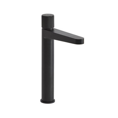HomeStyleStore Black Deck Mounted Push Button High Rise Mono Basin ...