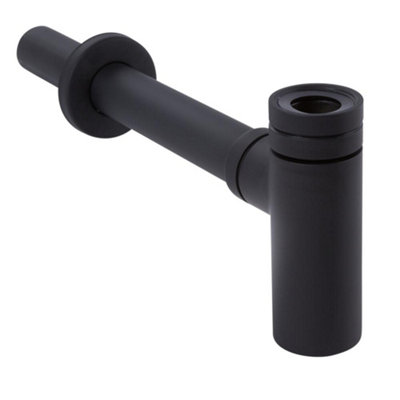 HomeStyleStore Black Exposed Bottle Trap for Wall Hung or Washstand Basin