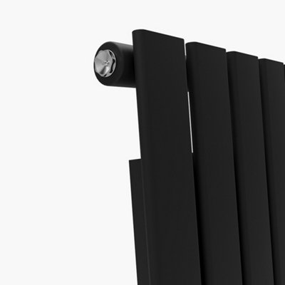 HomeStyleStore Black Horizontal Single Flat Panel Convector Radiator ...