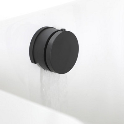HomeStyleStore Black Overflow Bath Filler Tap with Pop Up Waste