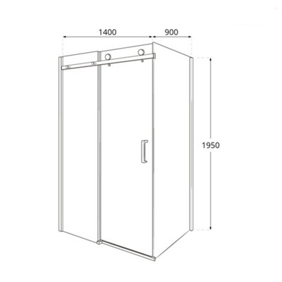 HomeStyleStore Black Reversible Corner Frameless Sliding Door Shower ...