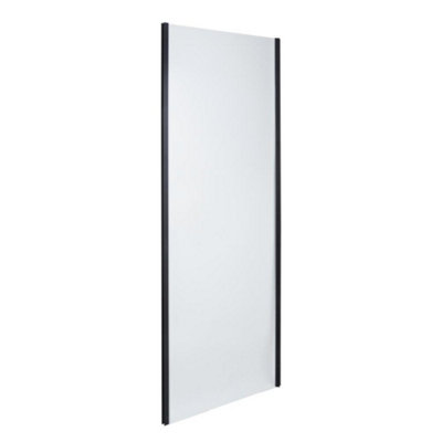 HomeStyleStore Black Shower Enclosure Side Panel Screen 760mm