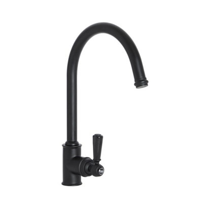 HomeStyleStore Black Single Lever Handle Kitchen Sink Mixer Tap with ...