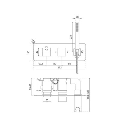 HomeStyleStore Black Twin Diverter Thermostatic Mixer Shower Valve Hand ...