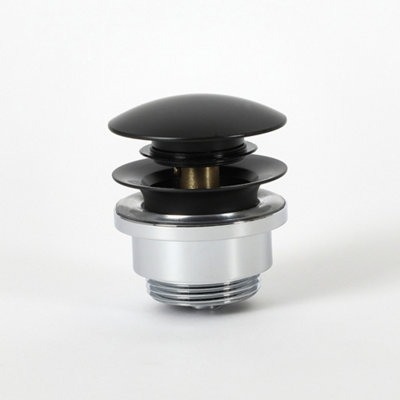 HomeStyleStore Black Universal Slotted Unslotted Push Button Bathroom ...