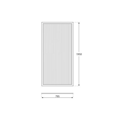 HomeStyleStore Black Walk In Fluted Glass Framed Shower Enclosure White ...