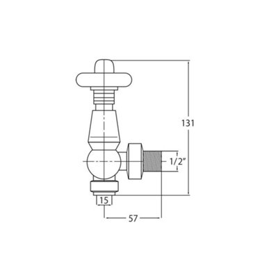 HomeStyleStore Brass Angled Thermostatic Radiator Valve TRV and Pipe Set