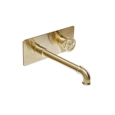 HomeStyleStore Brushed Brass Industrial Style Steampunk Wall Mounted ...