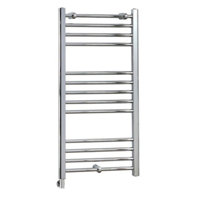 HomeStyleStore Chrome Curved Ladder Electric Heated Towel Rail and ...