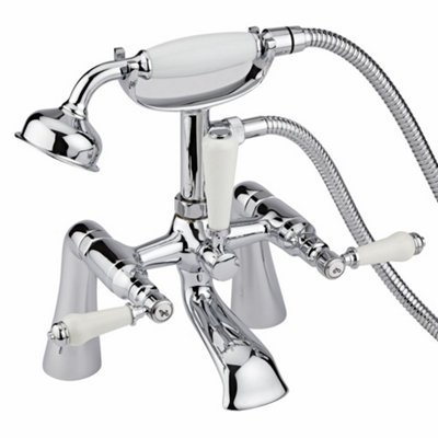 HomeStyleStore Chrome Deck or Wall Mounted Bath Shower Mixer Tap with ...