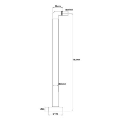 HomeStyleStore Chrome Freestanding Bath Standpipes for Bath Shower ...