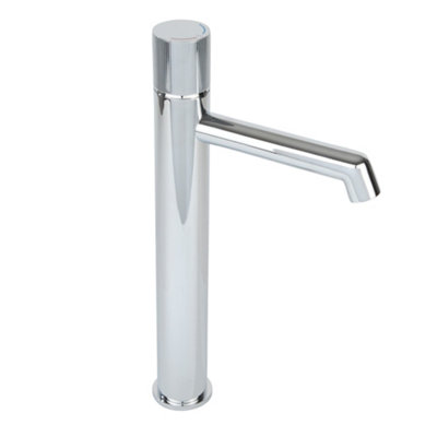 HomeStyleStore Chrome High Rise Mono Bathroom Basin Mixer Tap Round ...