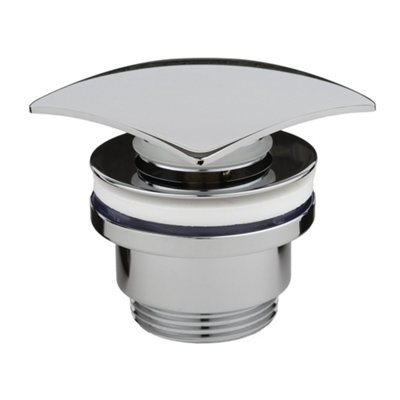 HomeStyleStore Chrome Push Button Universal Slotted Unslotted Bathroom ...