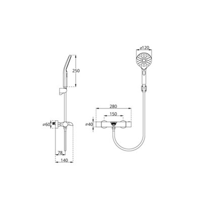 HomeStyleStore Chrome Round Thermostatic Bar Mixer Shower Valve ...