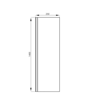 HomeStyleStore Chrome Shower Bath Screen Splash Guard 250mm