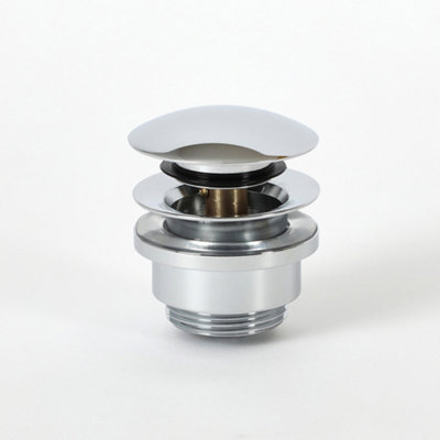 HomeStyleStore Chrome Universal Slotted Unslotted Push Button Bathroom ...