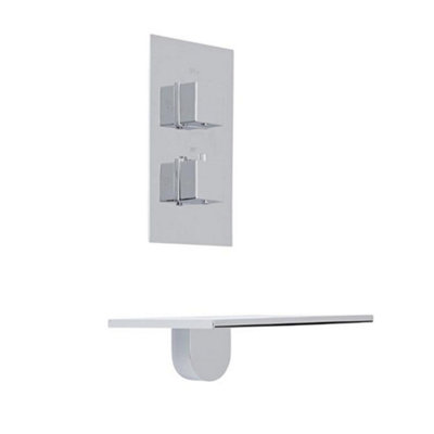 HomeStyleStore Chrome Wall Mounted Waterfall Bath Filler Tap and Twin ...
