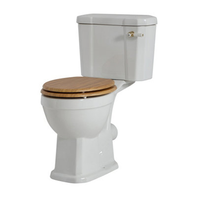 HomeStyleStore Comfort Height Close Coupled Bathroom Toilet Pan WC ...