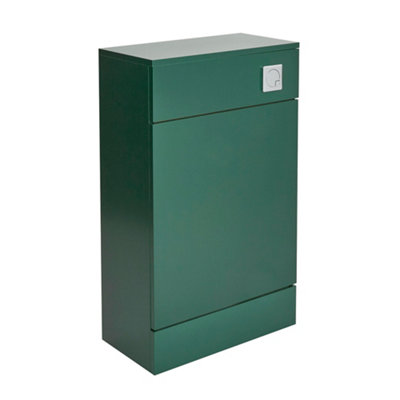 HomeStyleStore Dark Green 500mm Bathroom Toilet WC Unit and Chrome ...