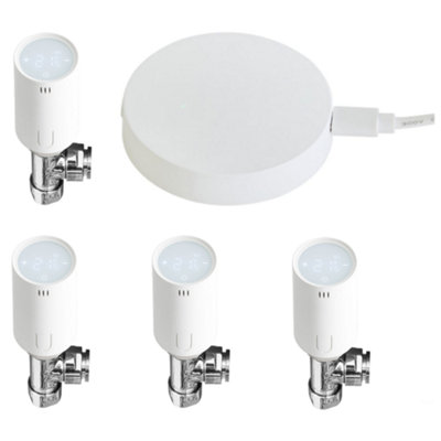 HomeStyleStore Smart Heating WiFi Gateway Hub and 4 Thermostatic ...