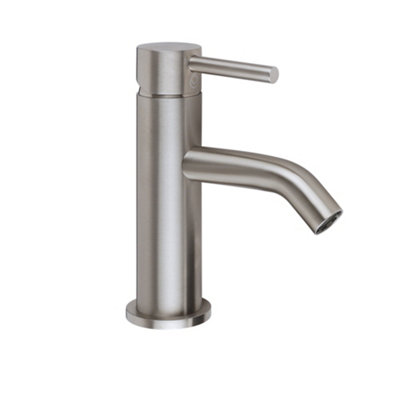 HomeStyleStore Steel Mono Bathroom Basin Mixer Tap Lever Handle