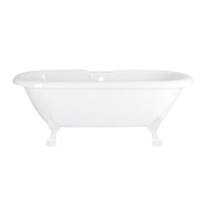HomeStyleStore White 1780 x 825mm Bathroom Freestanding Double Ended ...