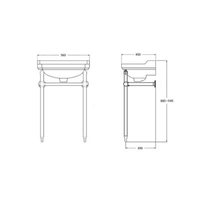 HomeStyleStore White 3 Tap Hole Bathroom Basin Sink and Chrome ...