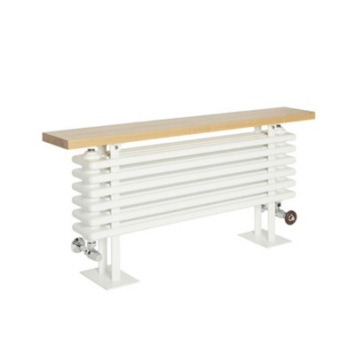 HomeStyleStore White Cast Iron Style Horizontal Column Radiator with ...