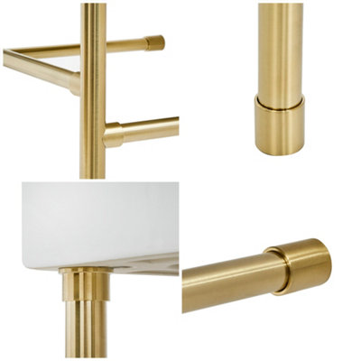 HomeStyleStore White Ceramic Bathroom Basin Sink with One Tap Hole and ...