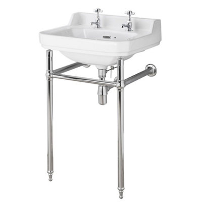 HomeStyleStore White Ceramic Toilet Pan WC with High Level Cistern and ...