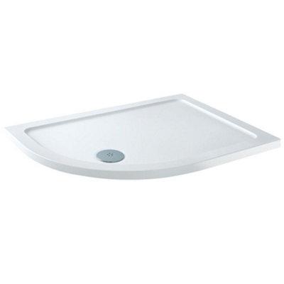 HomeStyleStore White Textured Anti Slip Left Hand Offset Quadrant ...