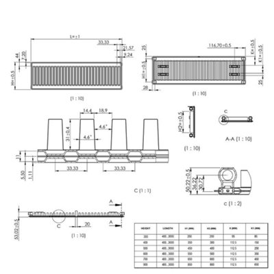 HomeStyleStore White Type 11 Single Panel Horizontal Convector Radiator ...