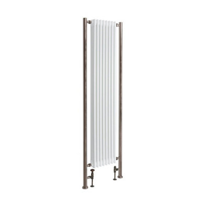 HomeStyleStore White Vertical Cast Iron Style Triple Column Radiator ...