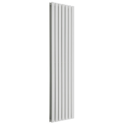 HomeStyleStore White Vertical Double Flat Panel Designer Radiator ...